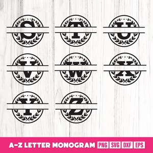 Family Monogram Svg, Monogram Letters Svg, Monogram Letters Png, Split ...