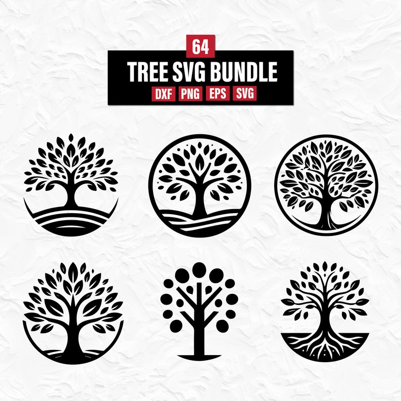 Tree SVG Bundle, Tree of Life Svg, Family Tree Svg, Tree Roots Svg ...
