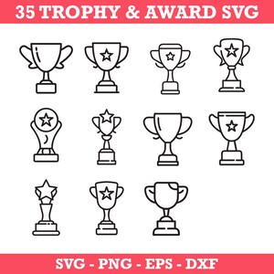 Trophy SVG, Award SVG, Medals SVG, Trophy Cut File, Award Svg Files ...