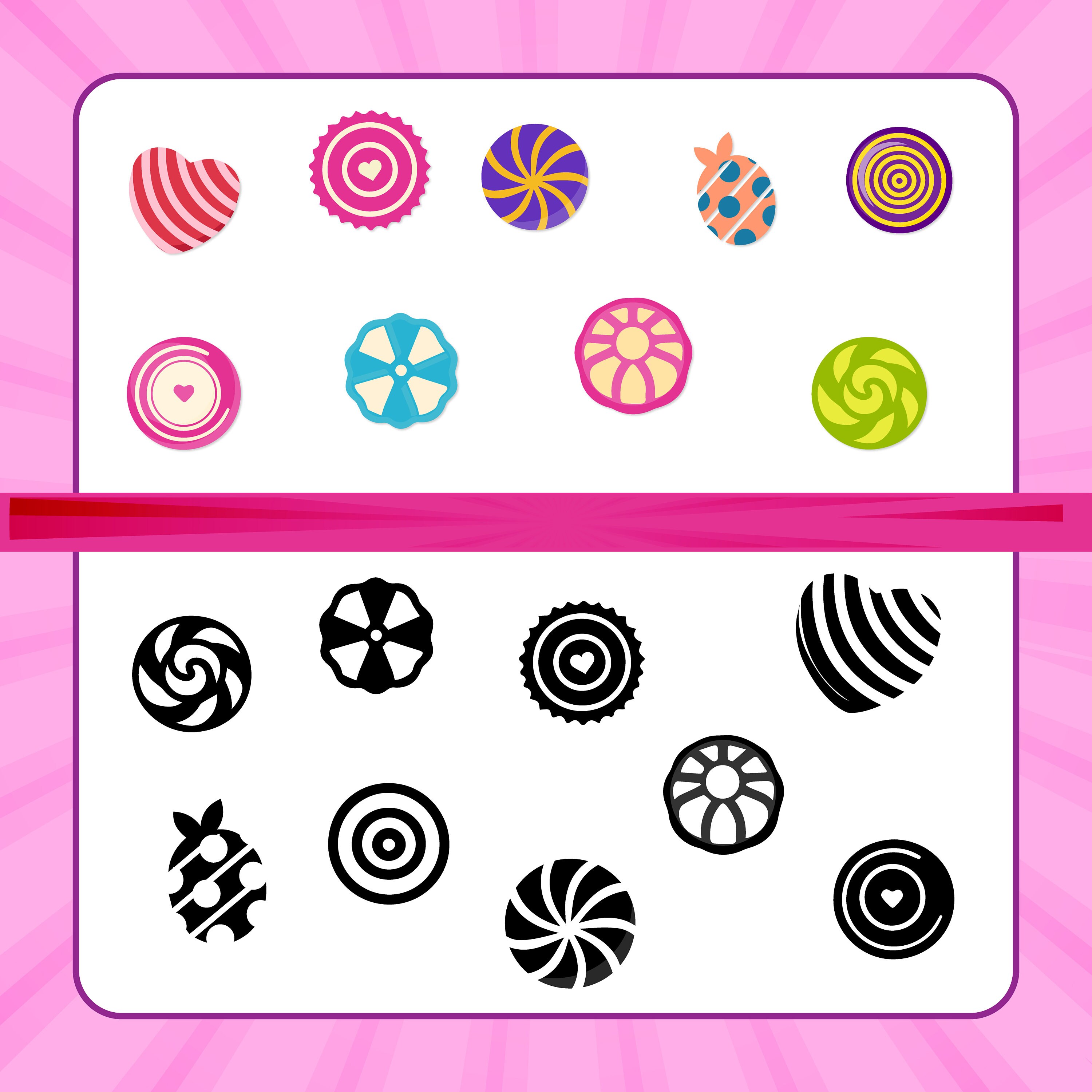 160 Candy SVG Clipart Bundle, Sweets Graphics (digital Download) - Etsy