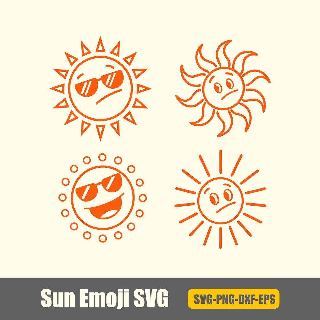 Cute Sun Clipart, Cute Sun Svg, Happy Cute Sun, Summer Smile Face, Sun ...