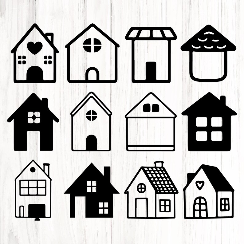 42 House Svg Bundle, House Silhouette, Little House Svg, House Outline ...