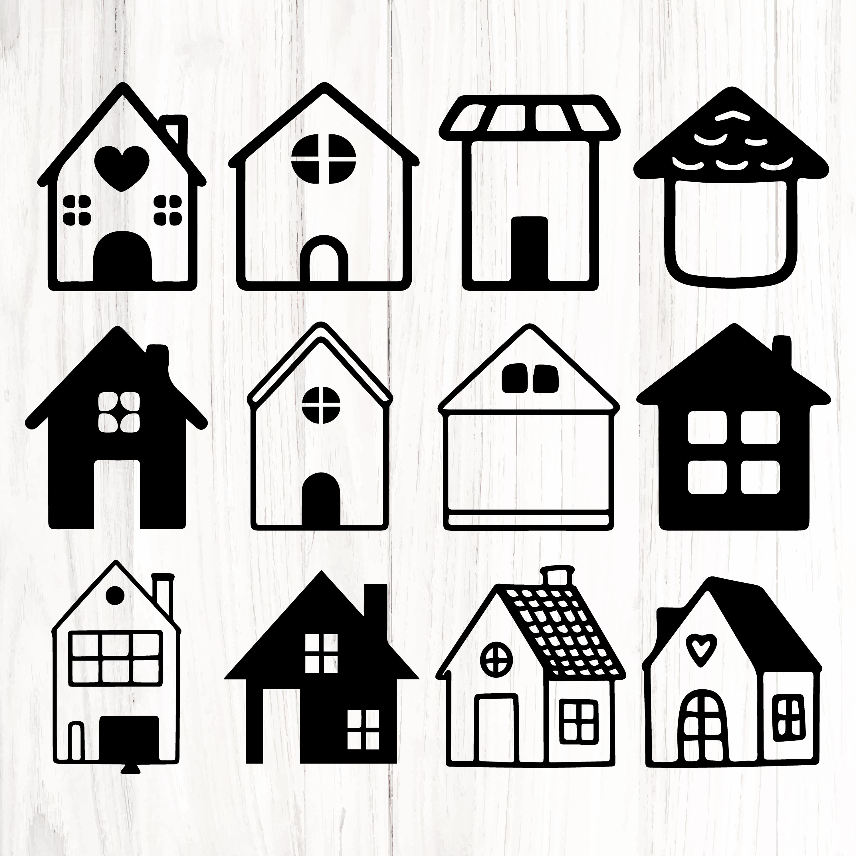 42 House Svg Bundle, House Silhouette, Little House Svg, House Outline ...
