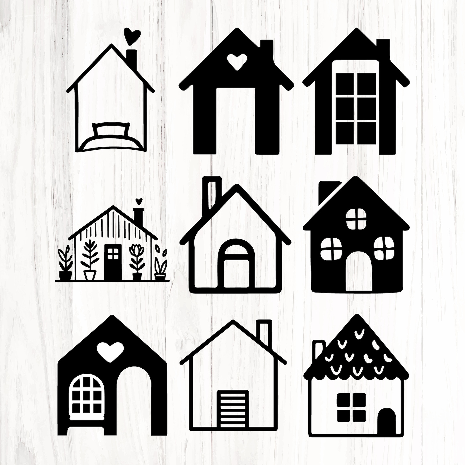42 House Svg Bundle, House Silhouette, Little House Svg, House Outline ...