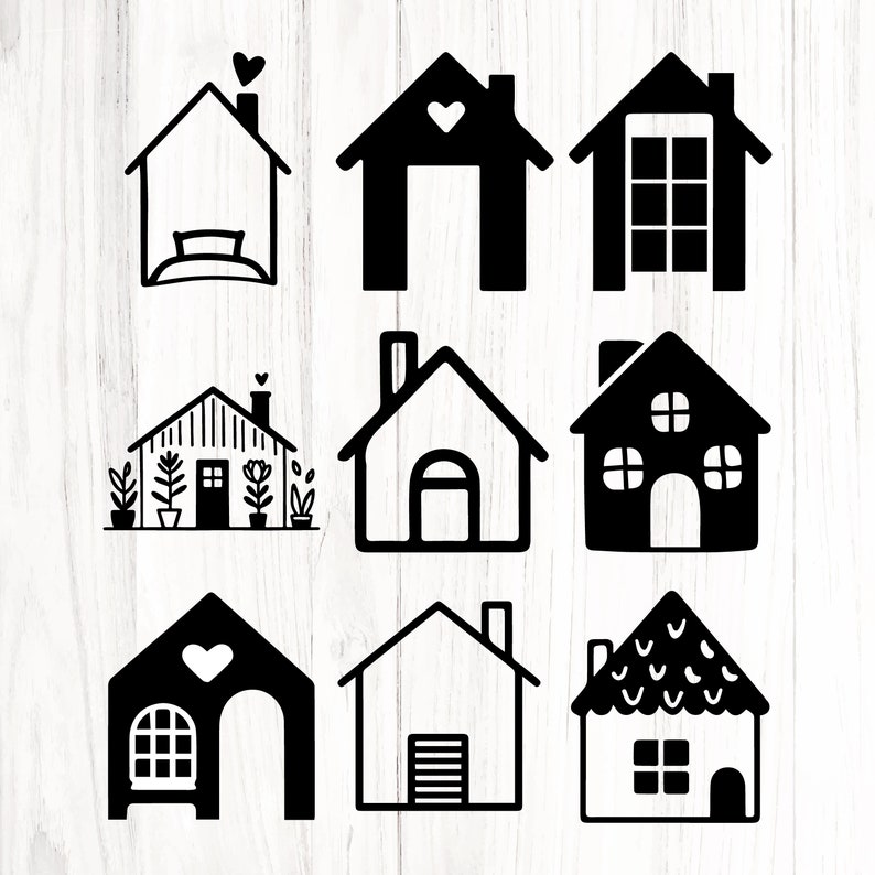 42 House Svg Bundle, House Silhouette, Little House Svg, House Outline ...