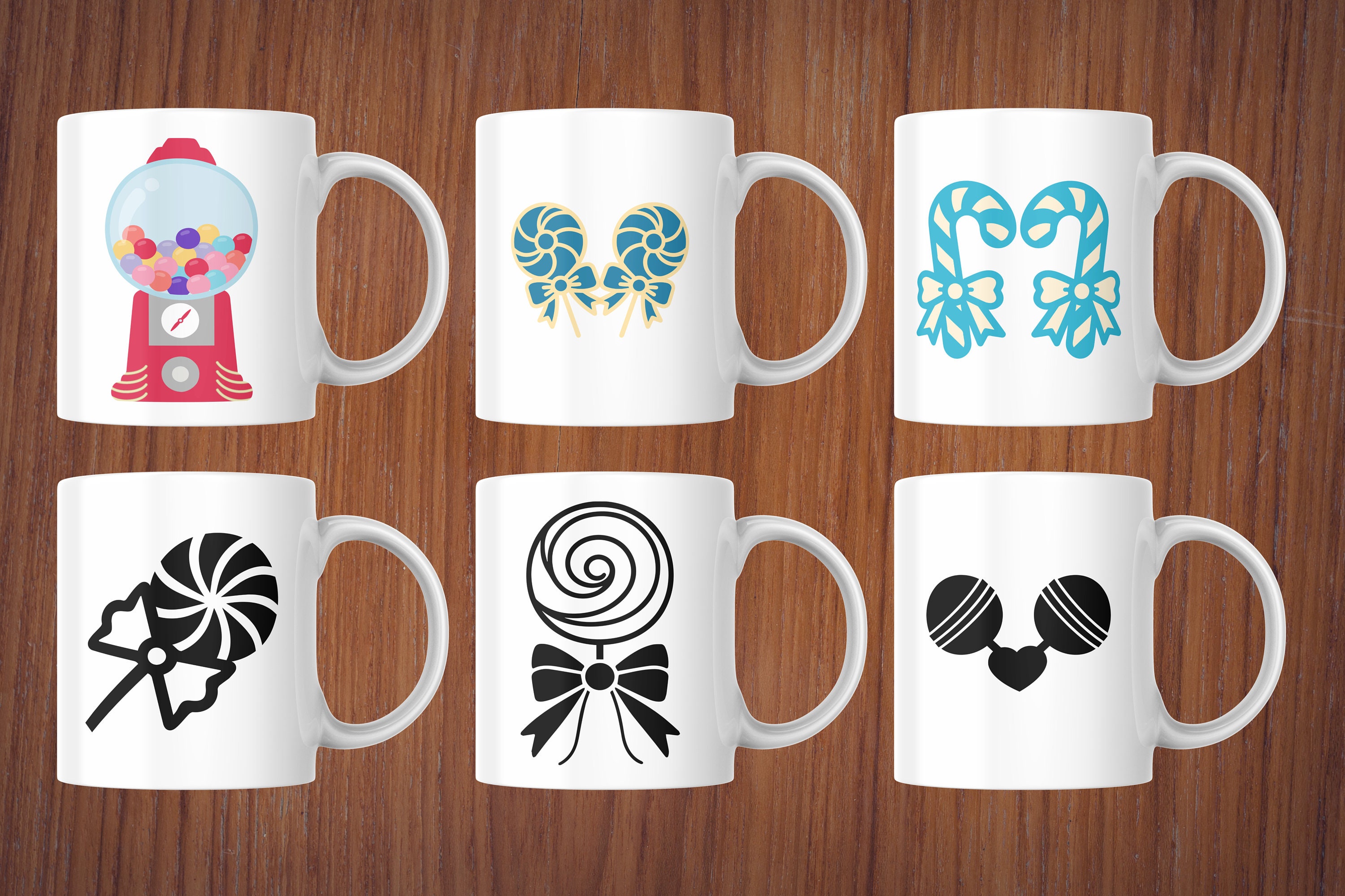 160 Candy Svg Bundle, Candy Clipart, Sweets Svg, Lollipops Svg ...