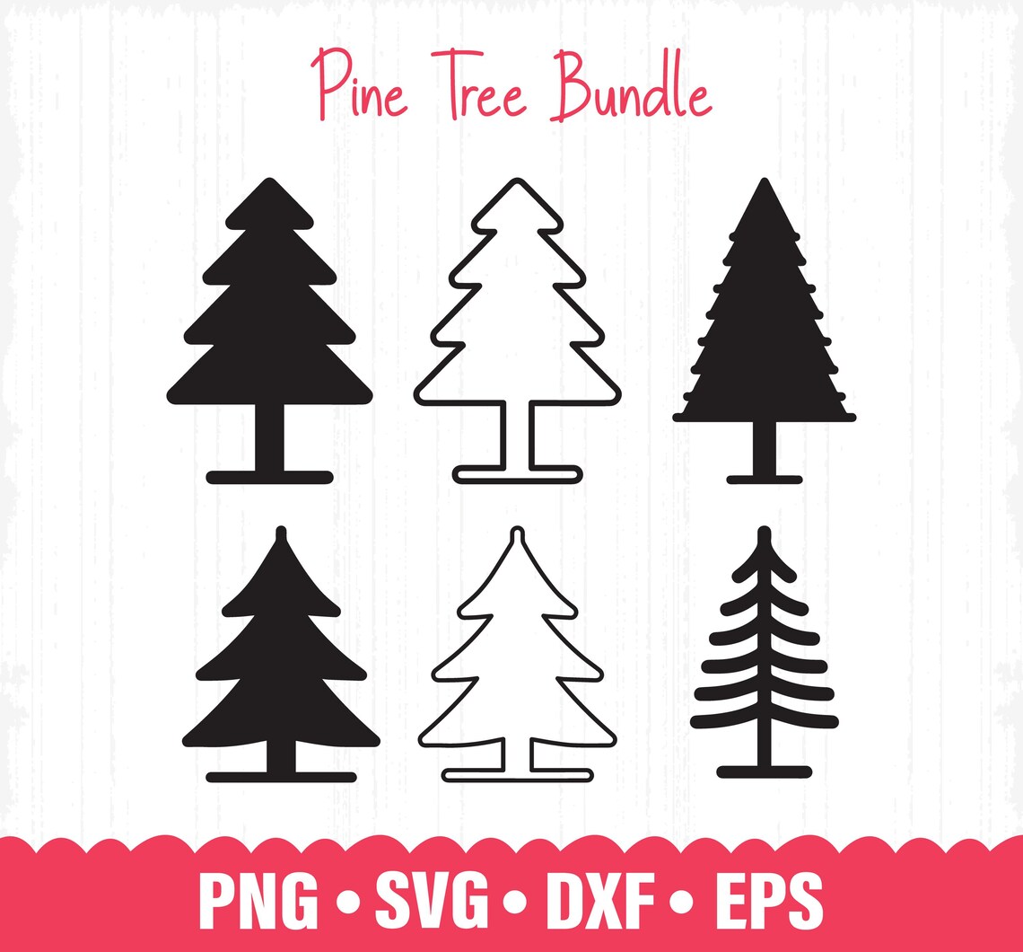 Pine Tree Svg, Pine Tree Png, Pine Tree Cut File, Pine Tree Clipart ...