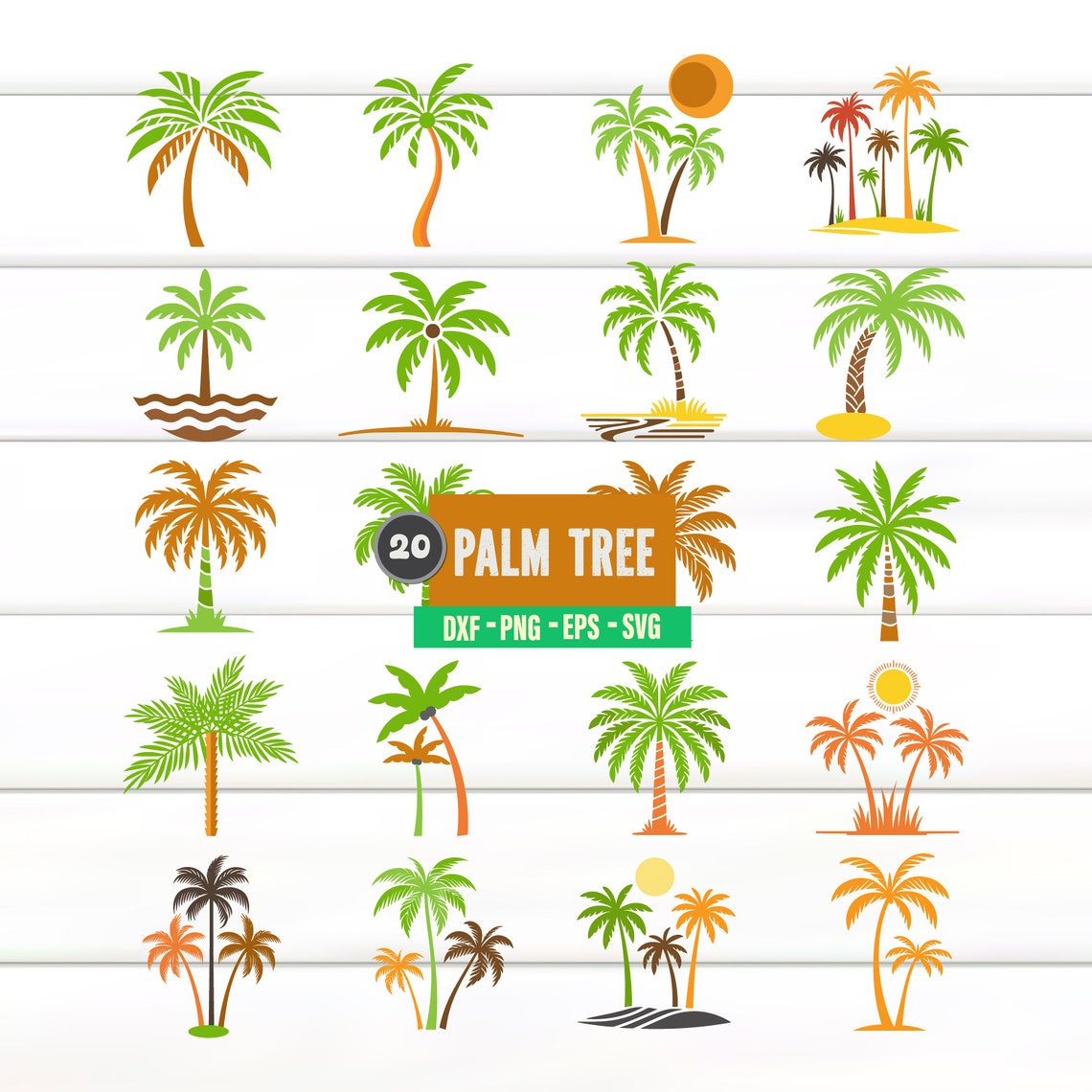 Palm Tree Clipart Bundle, Palm Tree Svg, Palm Tree Png, Palm Beach Svg ...