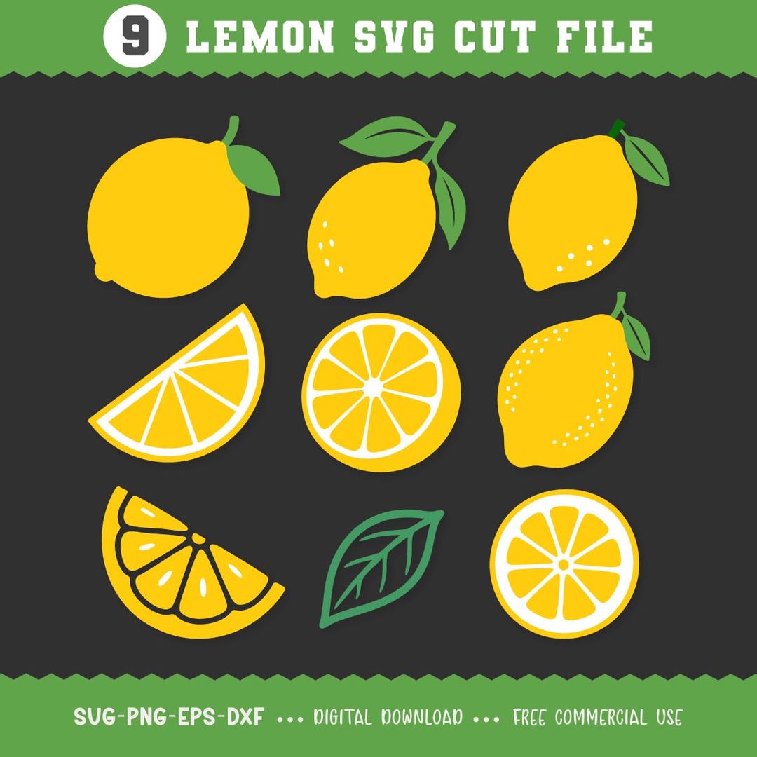 Lemon SVG, Lemons SVG, Lemon Slice SVG, Lemon Png, Lemon Cut File for ...