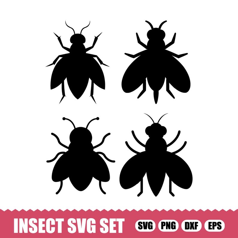 Insect SVG, Insects SVG Bundle, Insect Silhouette, Insect Clipart ...