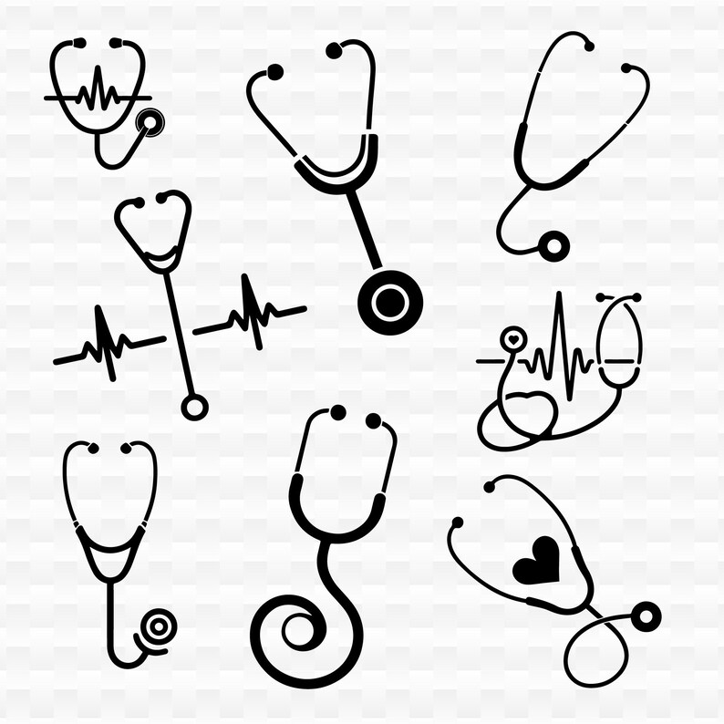 Stethoscope Svg, Stethoscope Png, Stethoscope Clipart, Heart ...