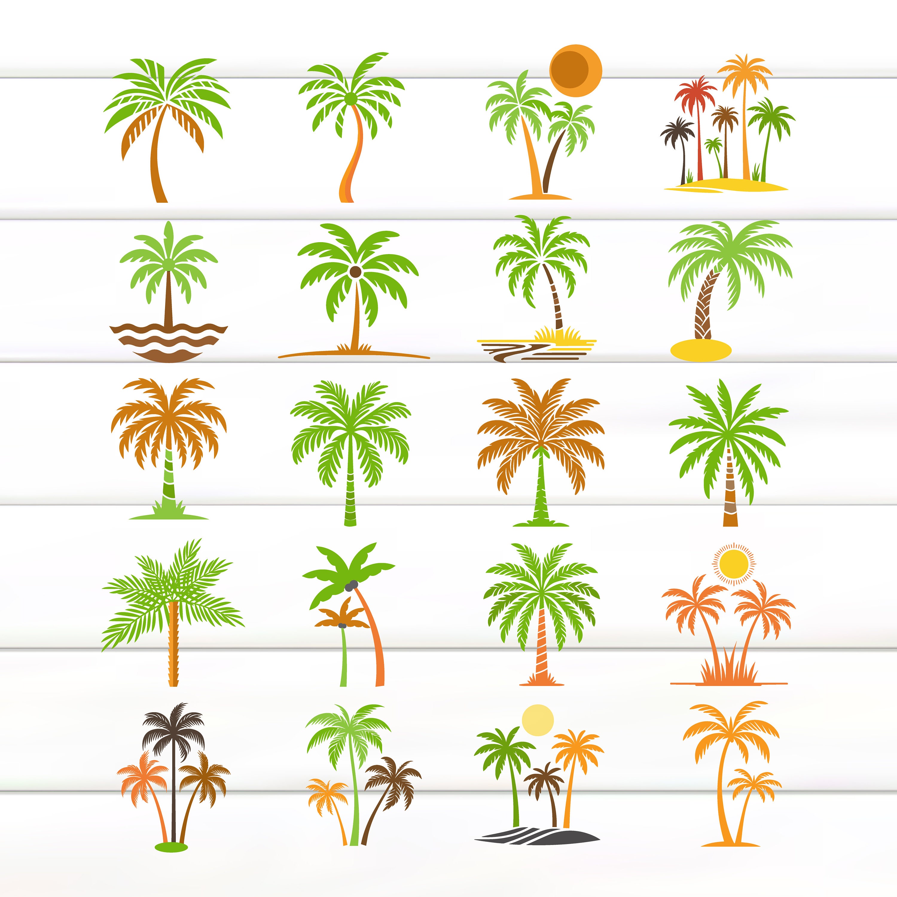 Palm Tree Clipart Bundle, Palm Tree Svg, Palm Tree Png, Palm Beach Svg ...