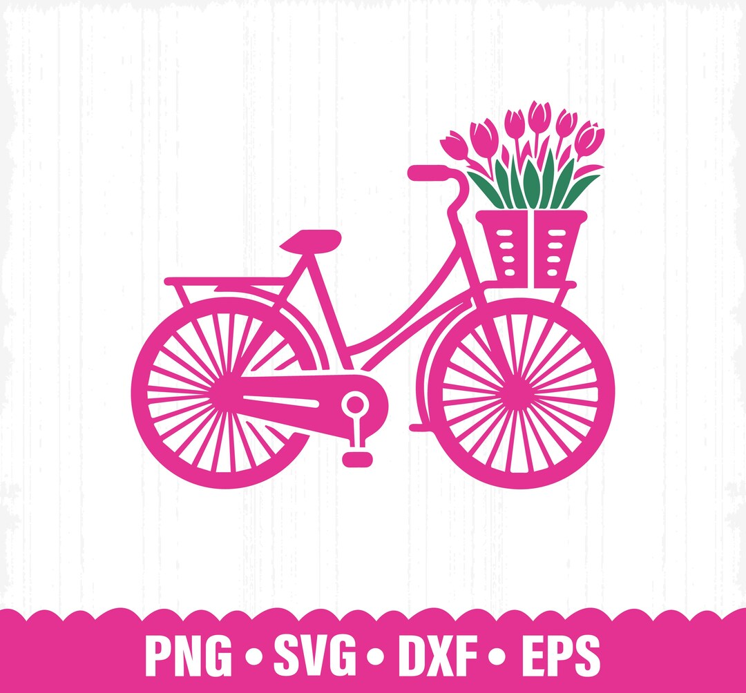 Floral Bicycle SVG, Bike Clipart (digital Files) - Etsy
