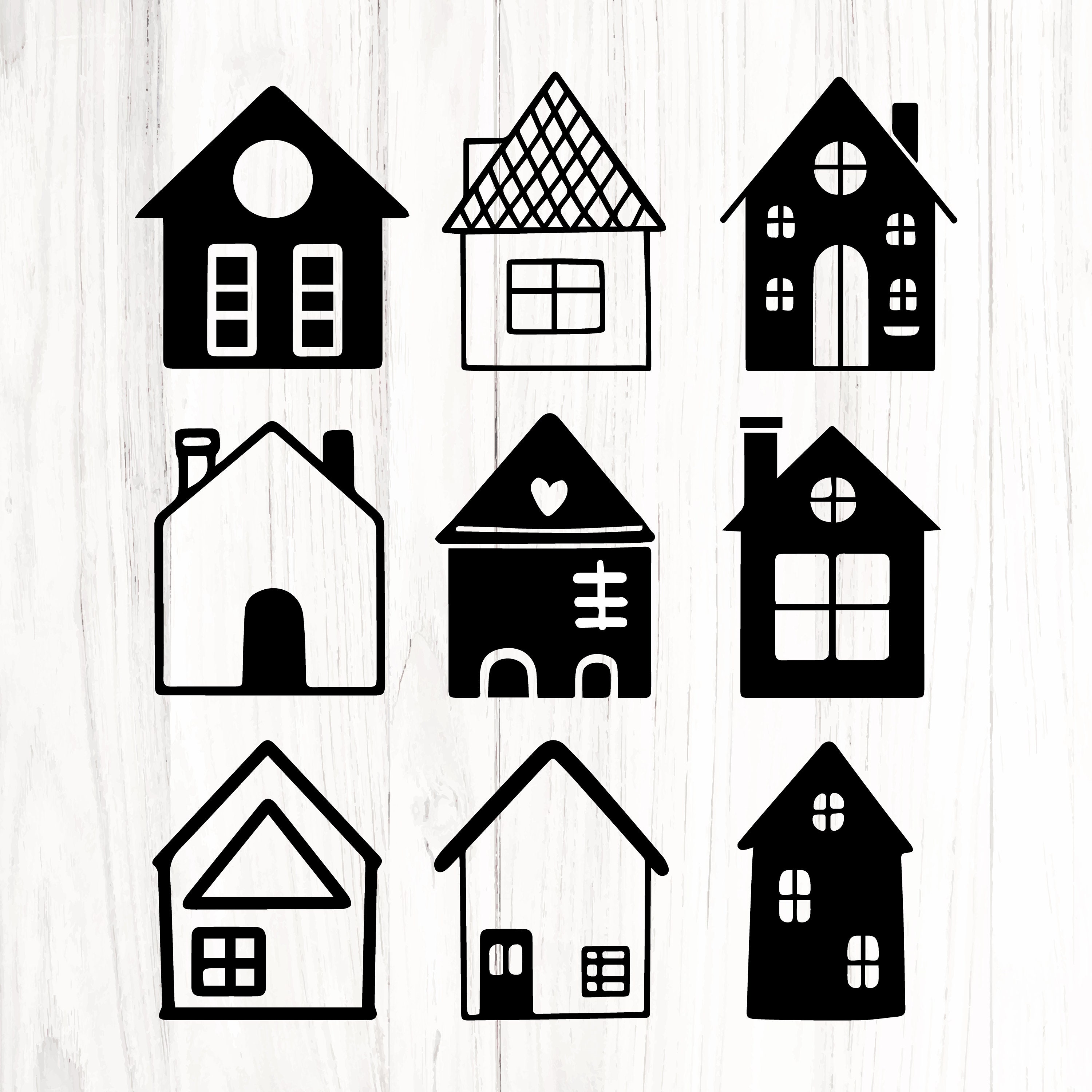 42 House Svg Bundle, House Silhouette, Little House Svg, House Outline ...