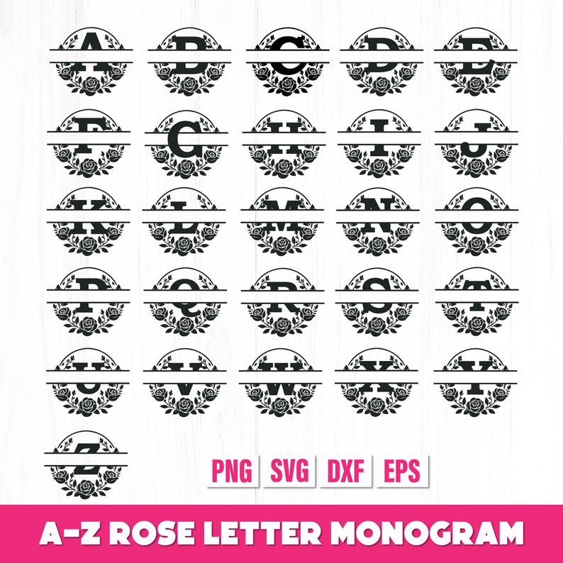 Family Monogram Svg, Monogram Letters Svg, Monogram Letters Png, Split ...