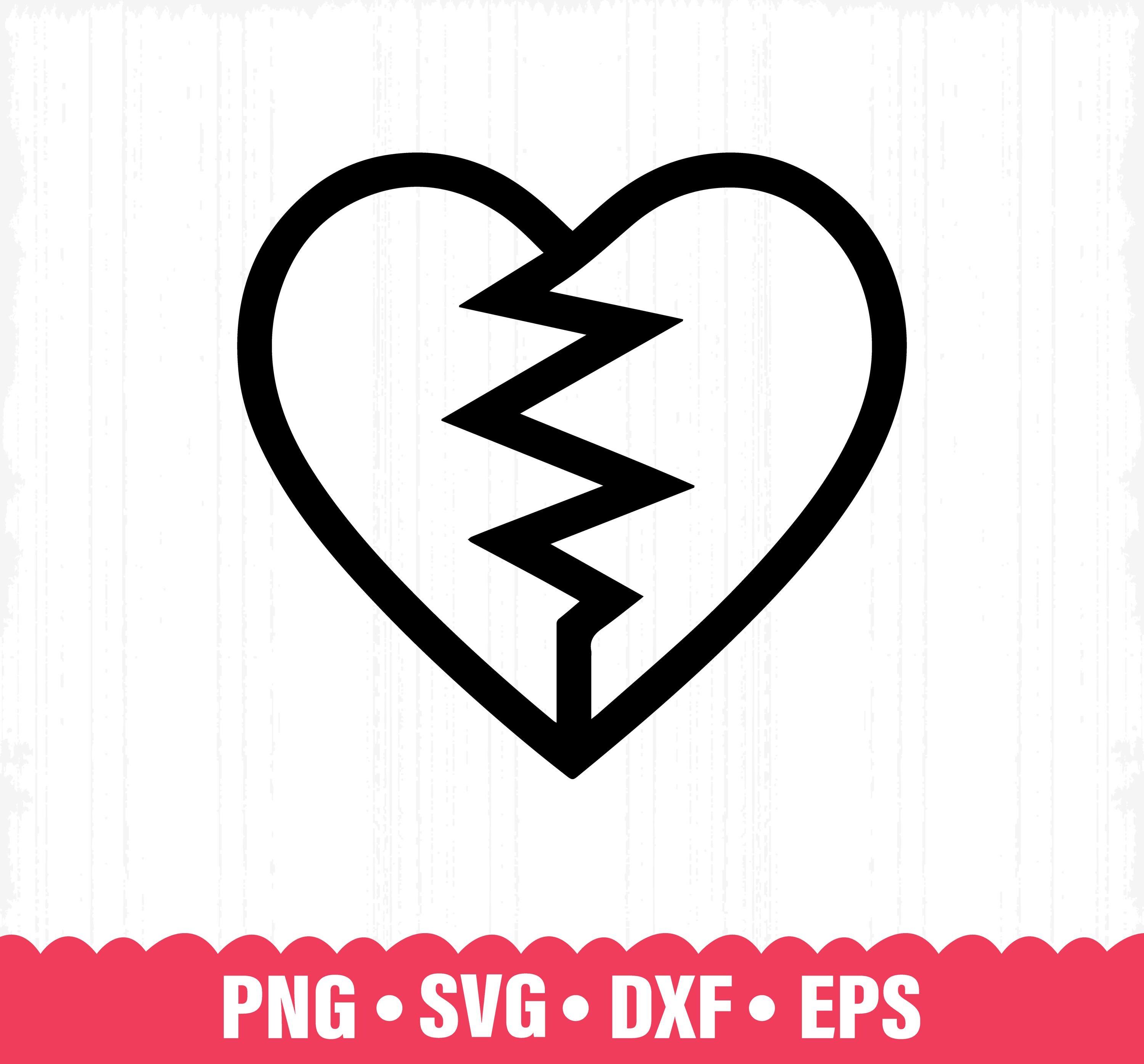 Broken Heart Svg, Heart Shape Svg, Heart Bundle Svg, Heart Outline Svg ...