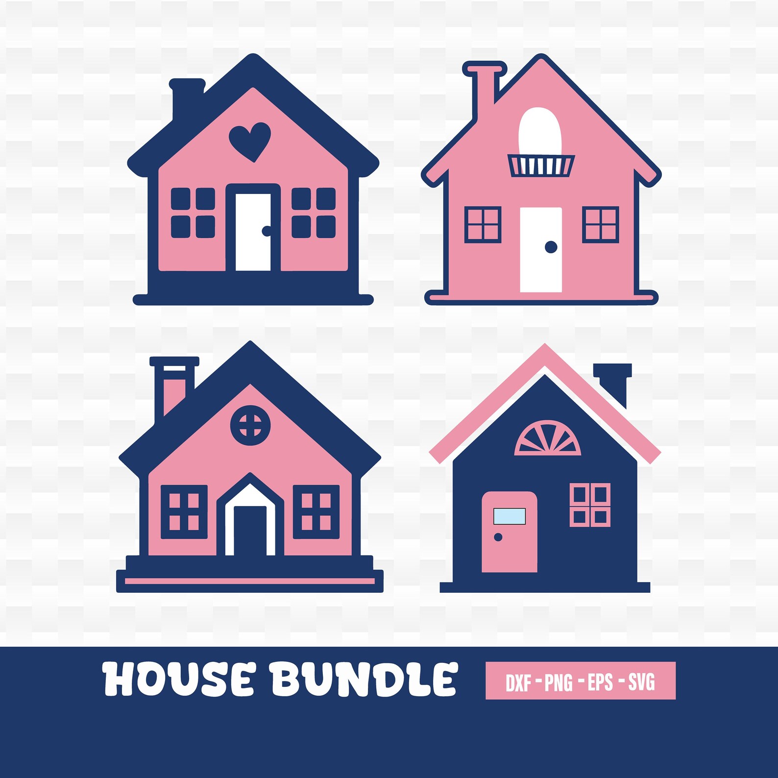 House Svg Bundle, House Clipart, Home Png, Little House Svg, Cute House ...
