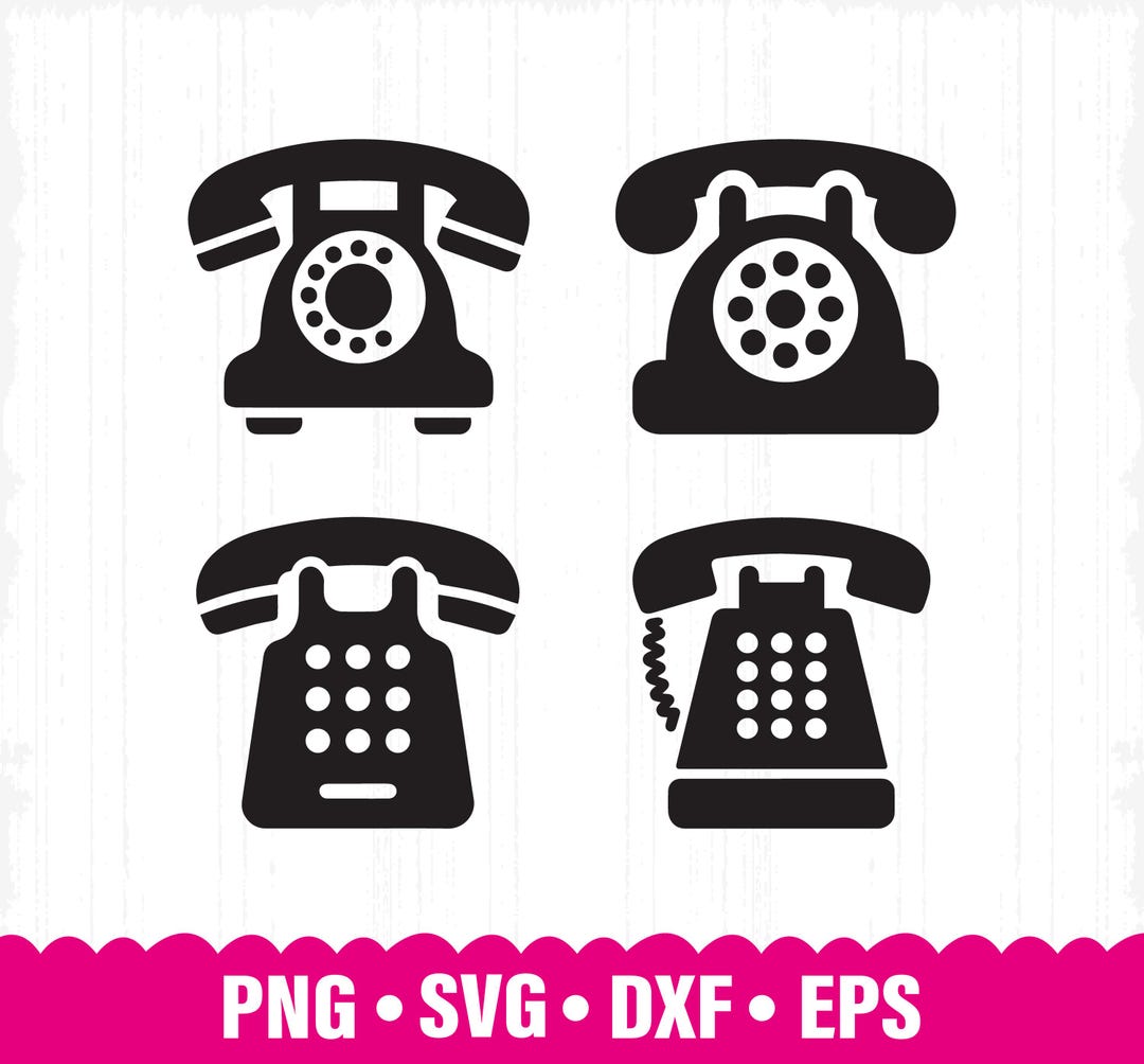 Rotary Phone SVG Cut File, Clipart Icon (digital Download) - Etsy