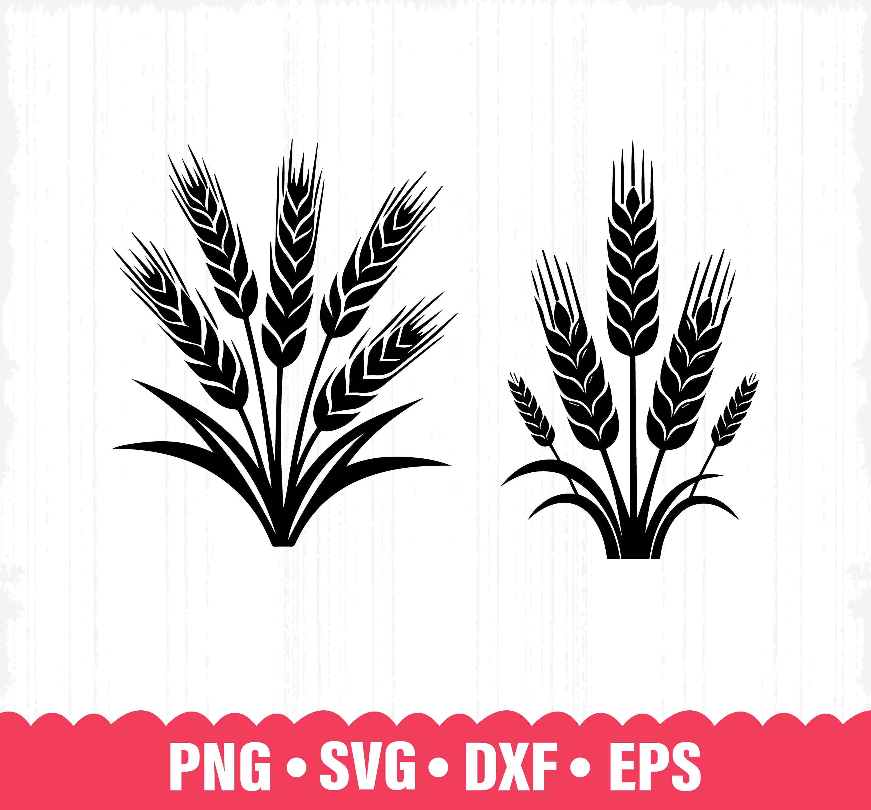 Wheat Svg Bundle, Wheat Svg, Grain Svg, Wheat Silhouette, Wheat Clipart ...