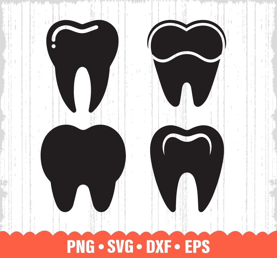 Tooth SVG, Teeth SVG, Tooth Clipart, Tooth Cut File, Tooth Printable ...
