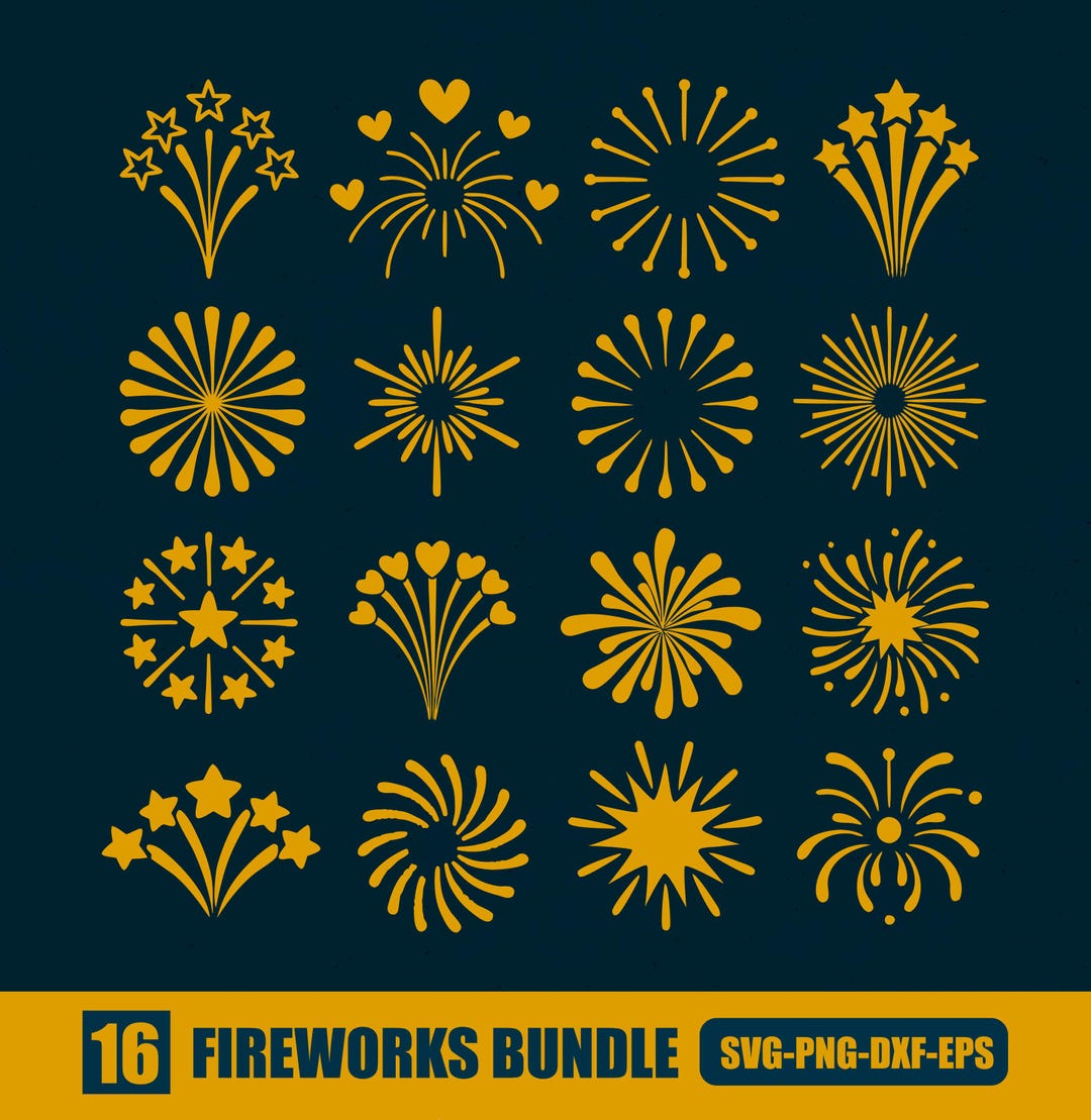 Firework Svg, Fireworks Svg, Fireworks Svg Cut File, Fireworks Clipart ...