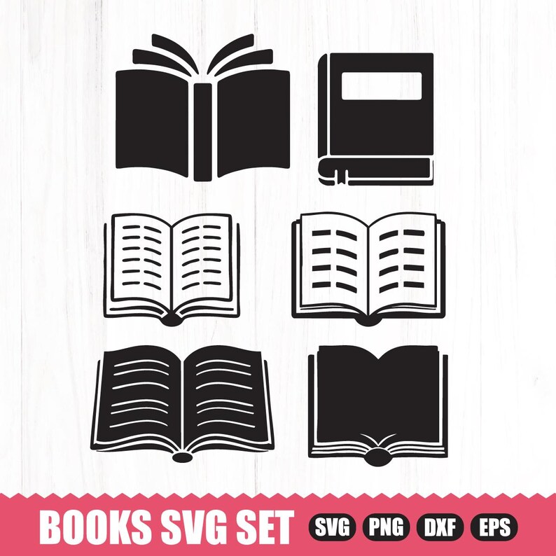 Books SVG Bundle, Books SVG, Book Cut Files, Books Clipart, Books ...