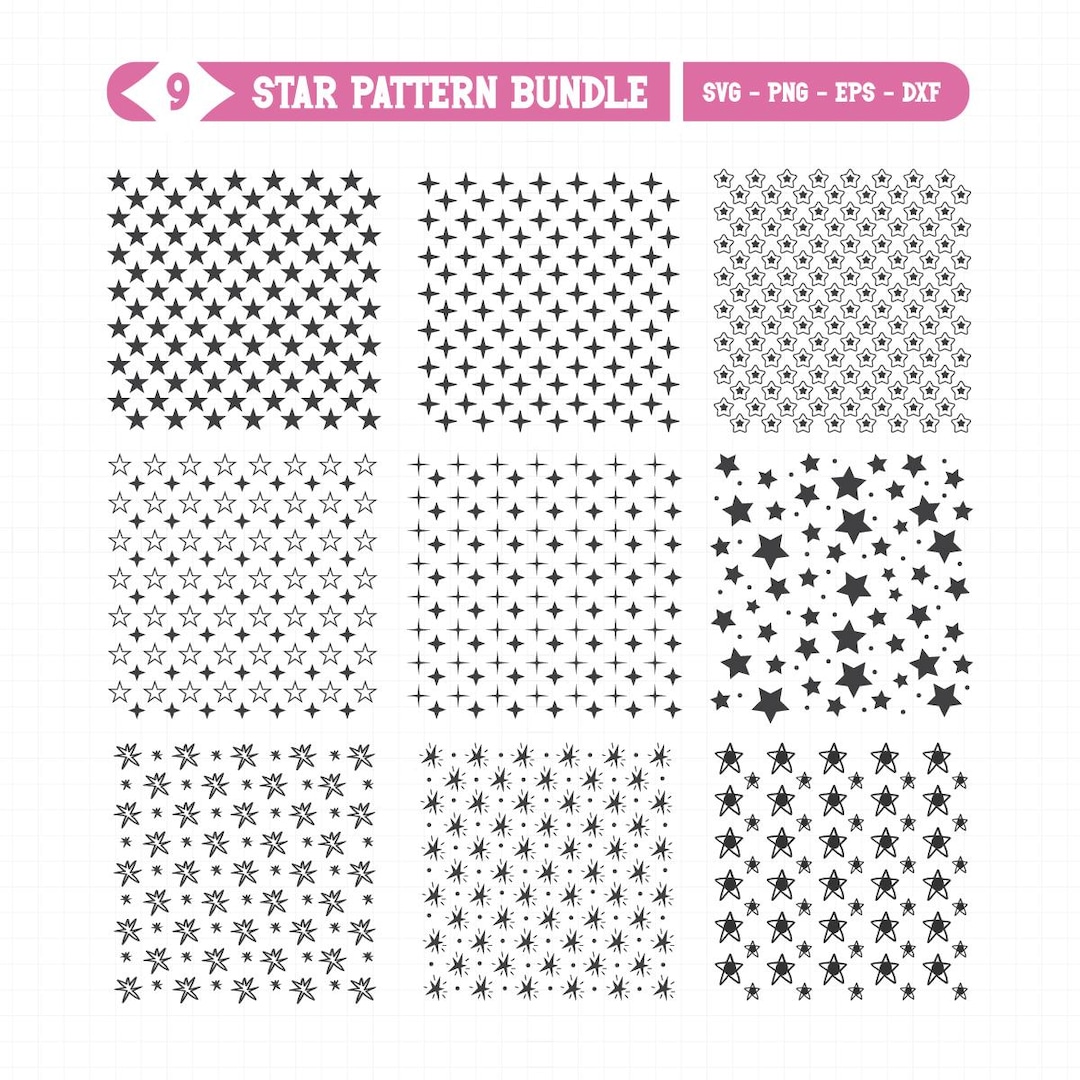Star SVG Pattern, Stars Pattern SVG, Stars Pattern, Stars Template SVG ...