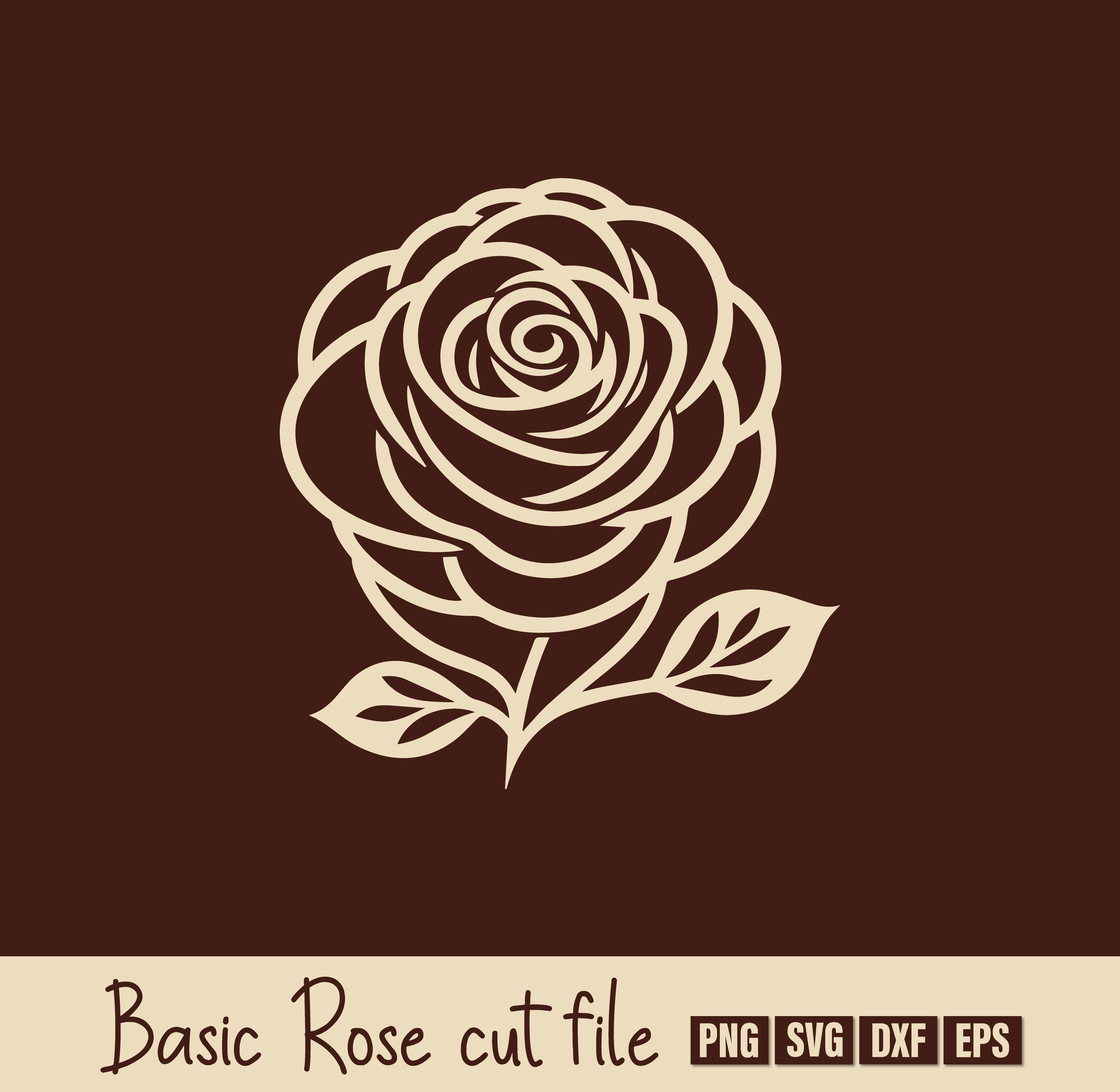 Rose Svg Cut File, Rose Bundle Svg, Rose Outline Svg, Rose Cut File ...