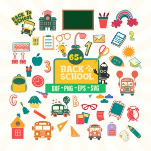School Svg Bundle, Back to School Svg, Cute School Supplies, School ...