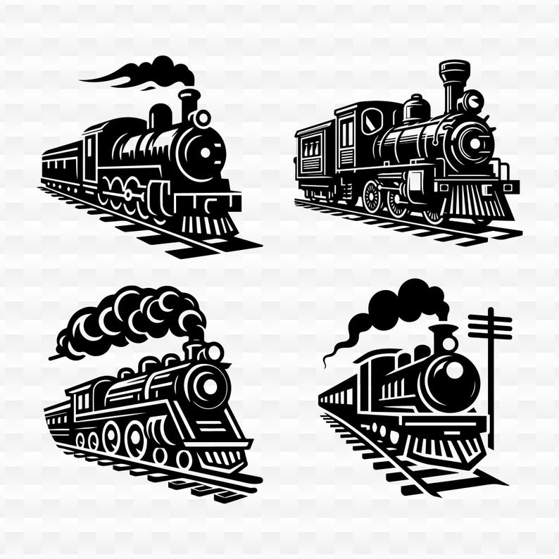 Locomotive Train SVG Bundle, Old Train Clipart (digital Download) - Etsy