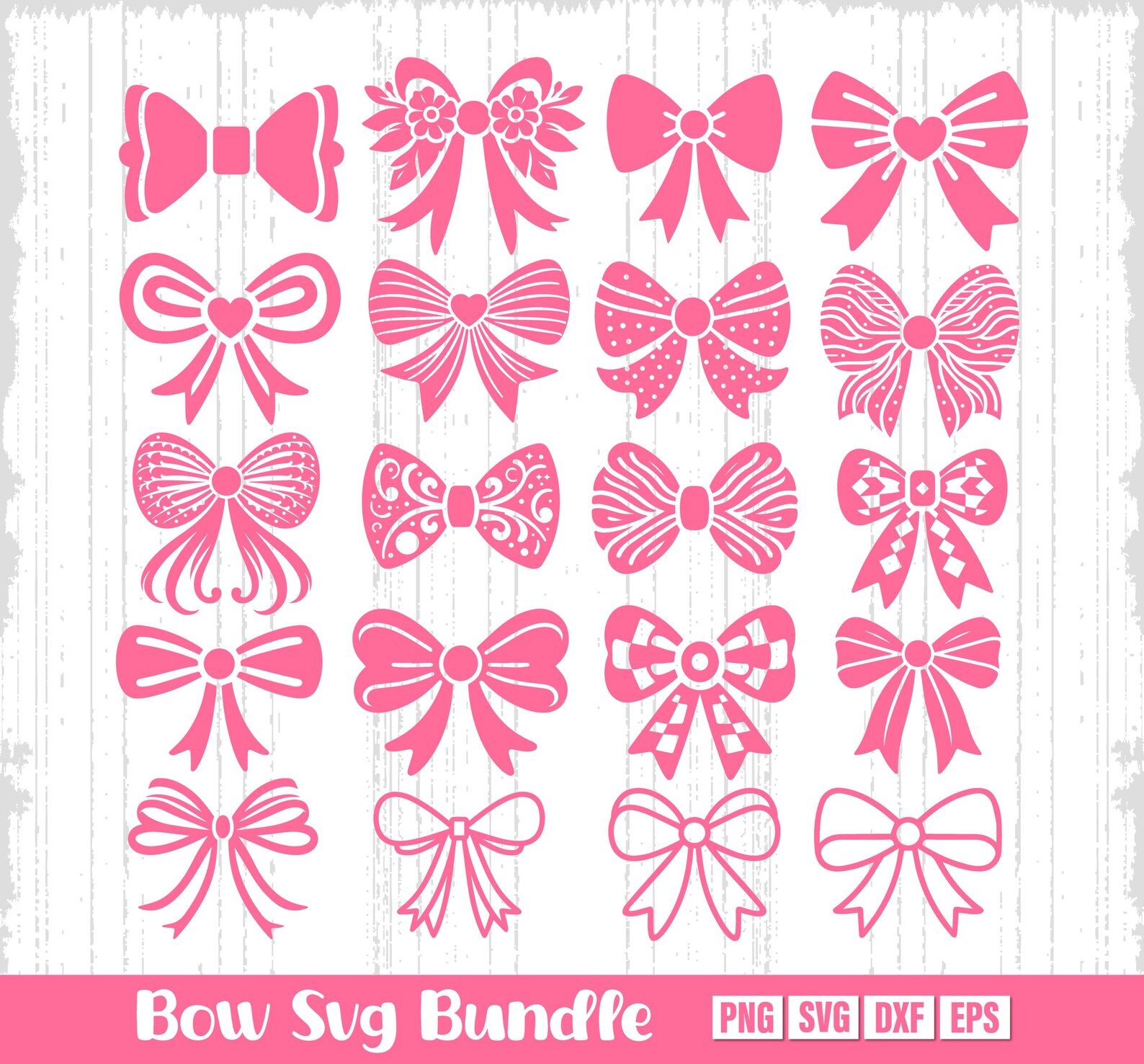 Bow SVG Bundle, Bow PNG, Hair Bow Svg, Bow Svg Cricut, Coquette Bow Svg ...