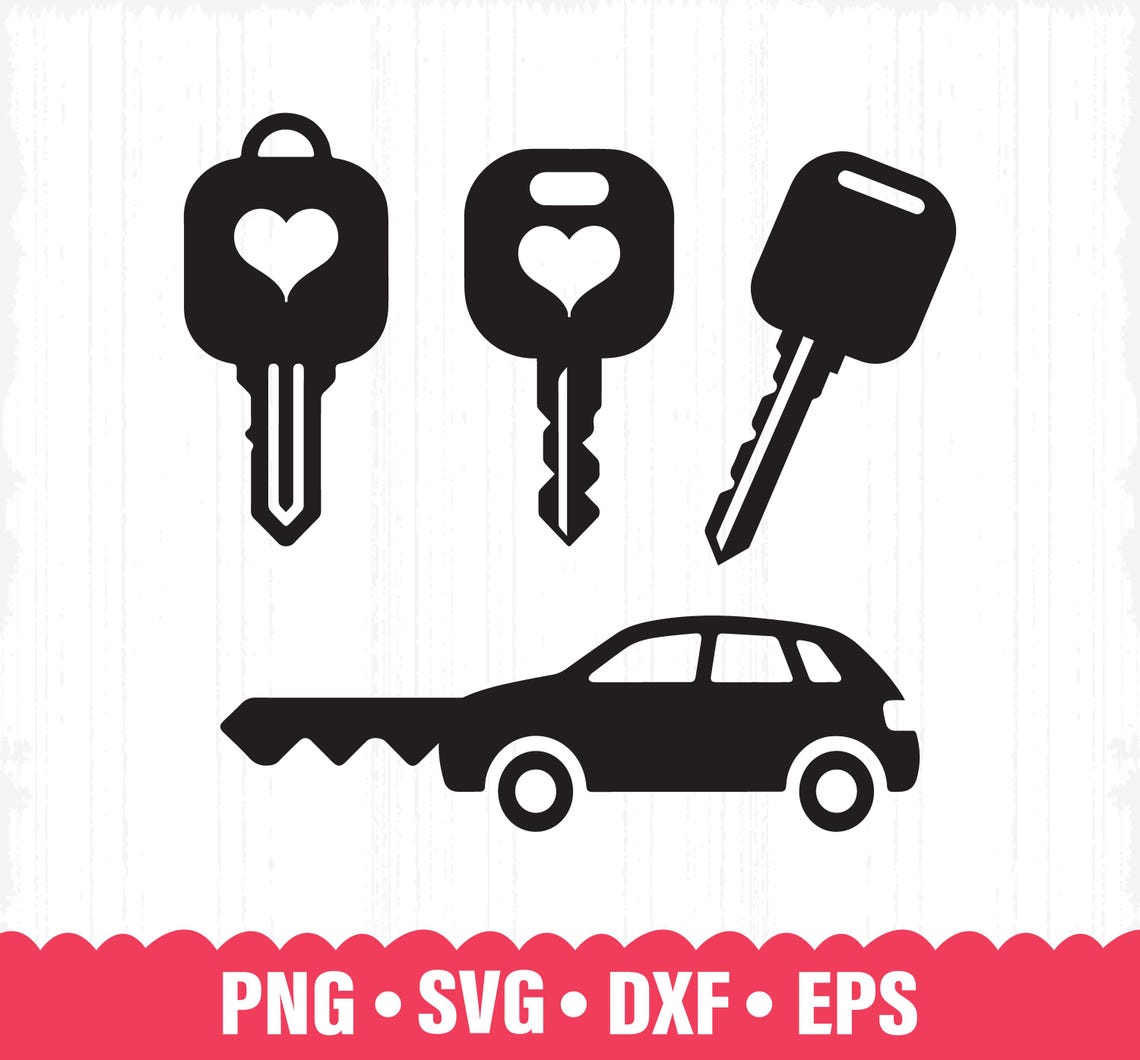 Car Key SVG, Key Cut File, Key Vector, Keys Svg, Key Clipart, Car SVG ...