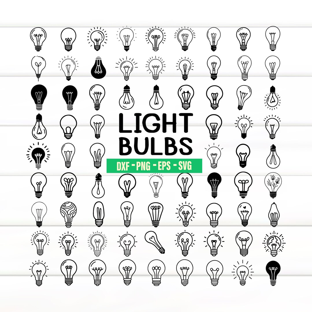 Light Svg Bundle, Lightbulb Svg, Light Bulb Png, Light Bulb Cut Files ...