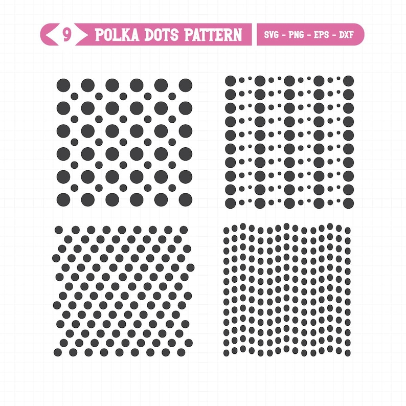 Polka Dot Pattern SVG, Dots Pattern SVG, Circle Pattern SVG, Polka Dot ...