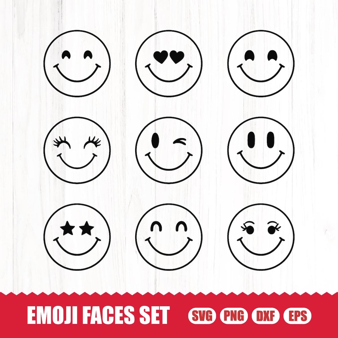 Smiley Face Svg, Happy Face Svg, Emojis Svg, Emoji Png, Emoji Clipart ...