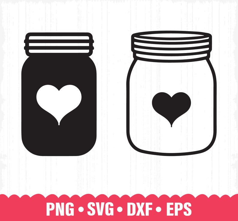 Mason Jar Svg, Jar Svg, Glass Jar Svg, Jar Clipart, Mason Jar Clipart ...
