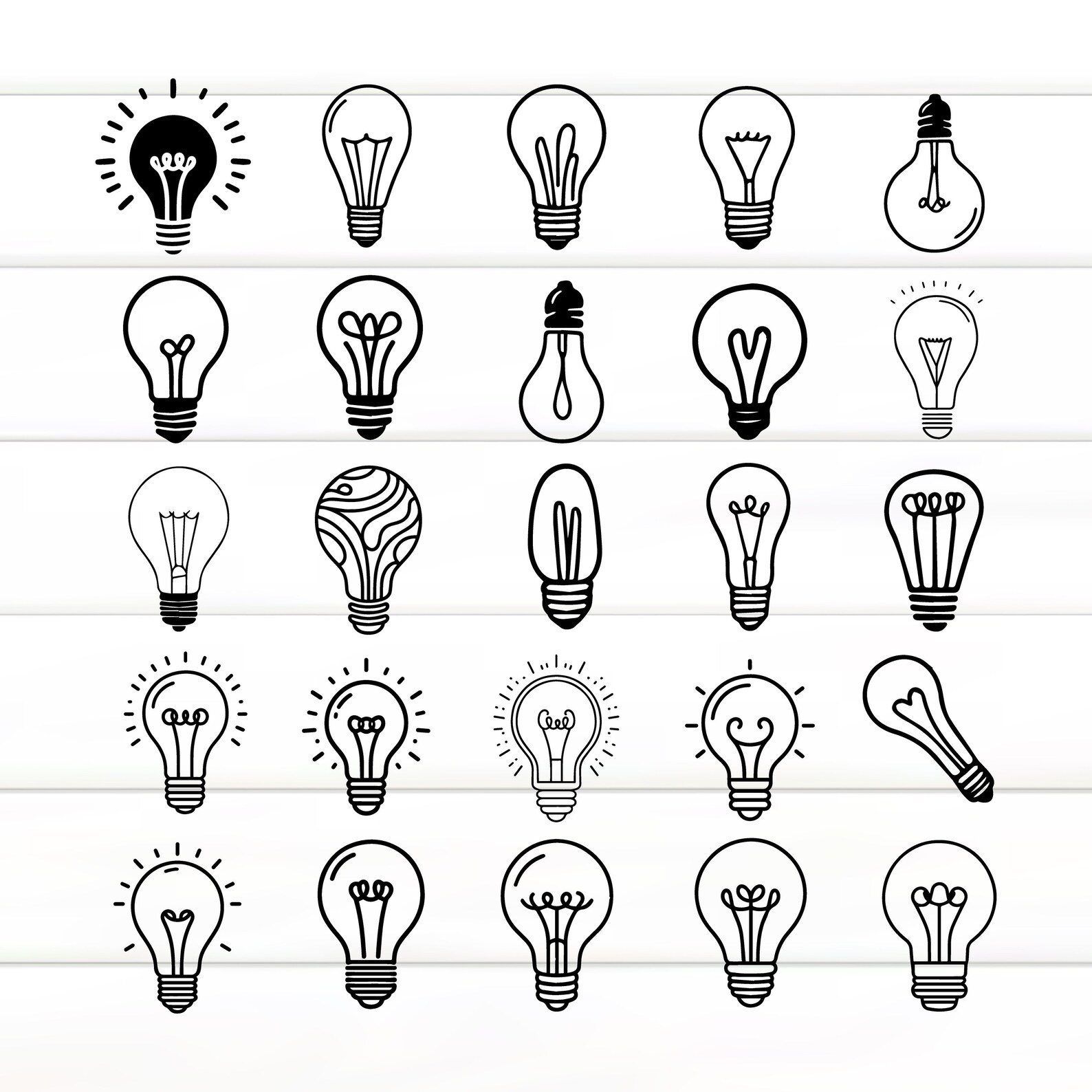 Light Svg Bundle, Lightbulb Svg, Light Bulb Png, Light Bulb Cut Files ...