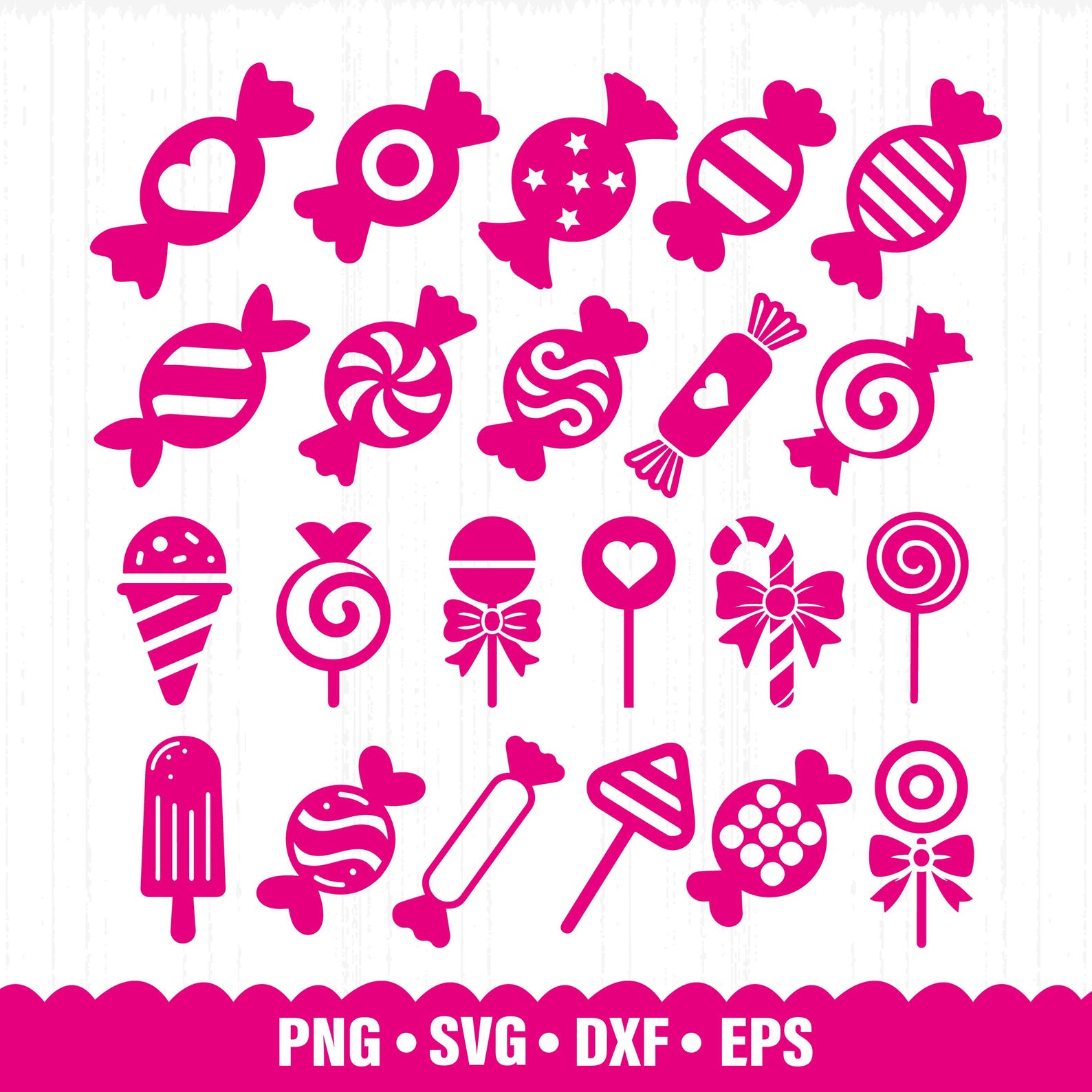 Candy Svg Bundle, Candy Clipart, Sweets Svg, Lollipops Svg, Colorful ...