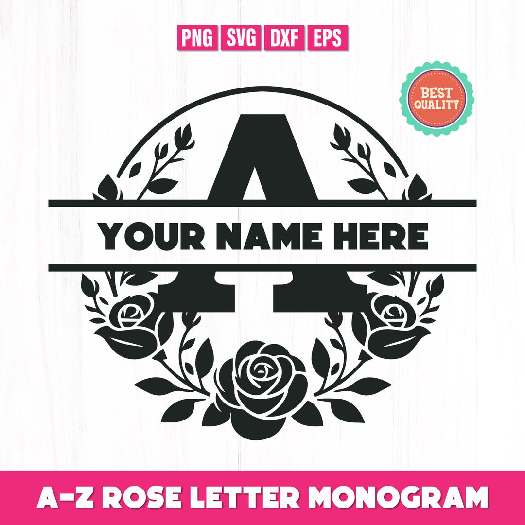 Family Monogram Svg, Monogram Letters Svg, Monogram Letters Png, Split ...