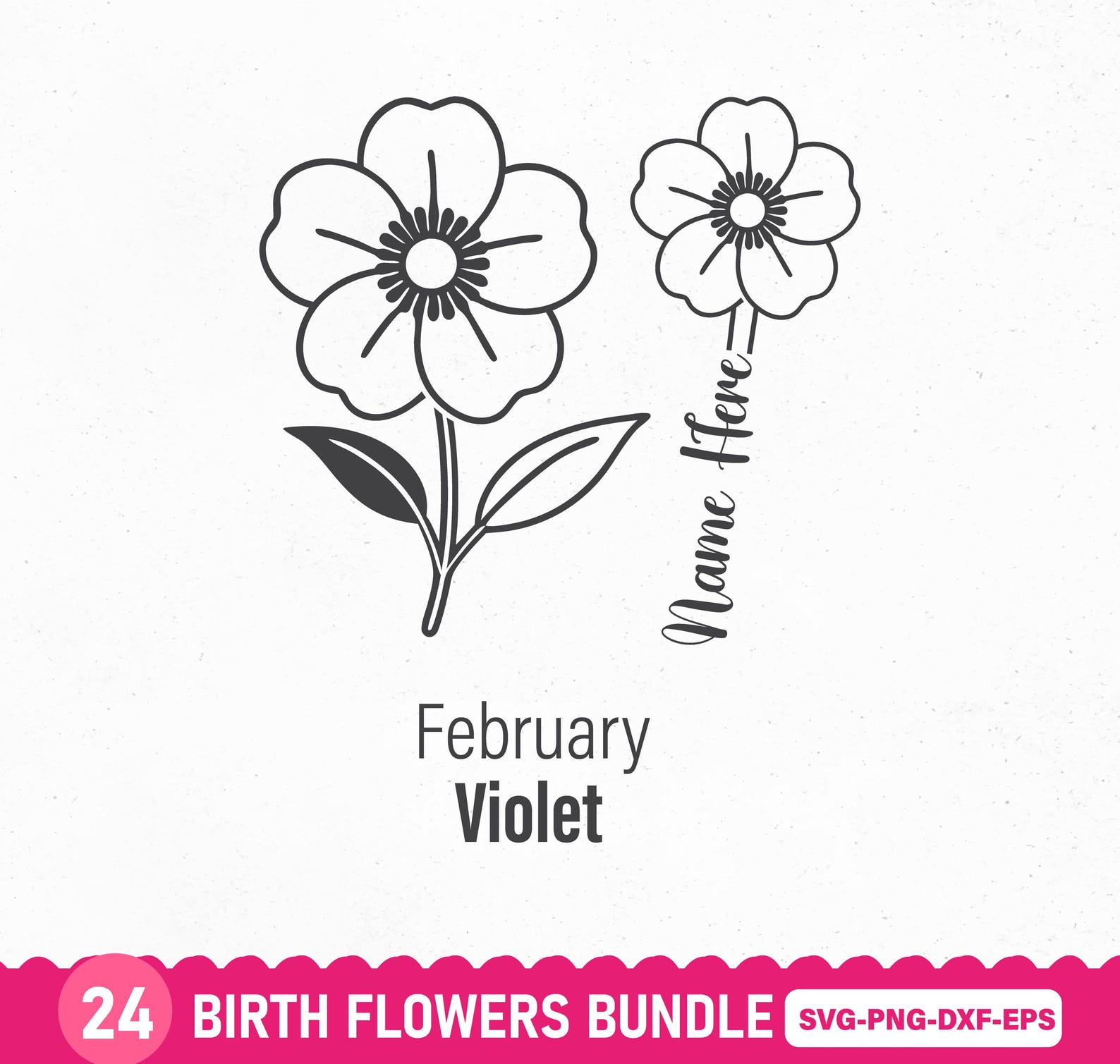 Birth Flowers SVG Bundle, 24 Designs (png, Dxf, Eps) - Etsy