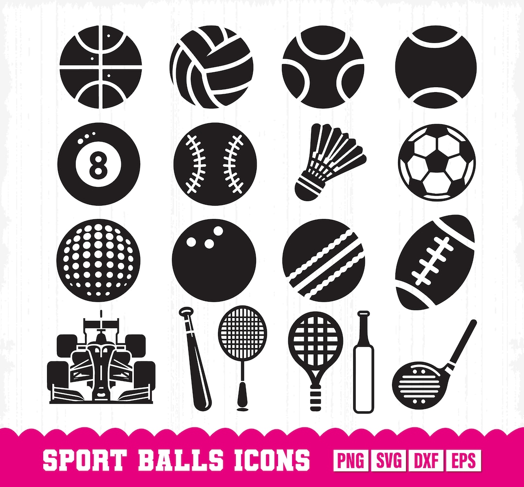 Sports Balls Svg, Balls Svg Cut File, Sports Ball Clipart, Soccer Ball ...