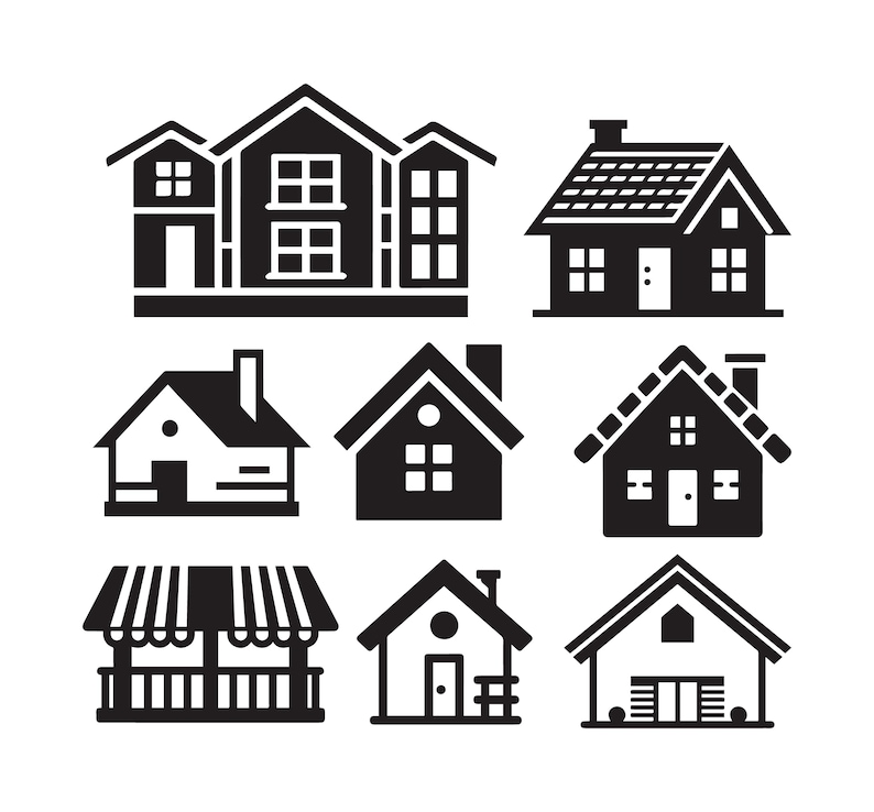 House Svg Bundle, House Silhouette, Little House Svg, House Outline Svg ...
