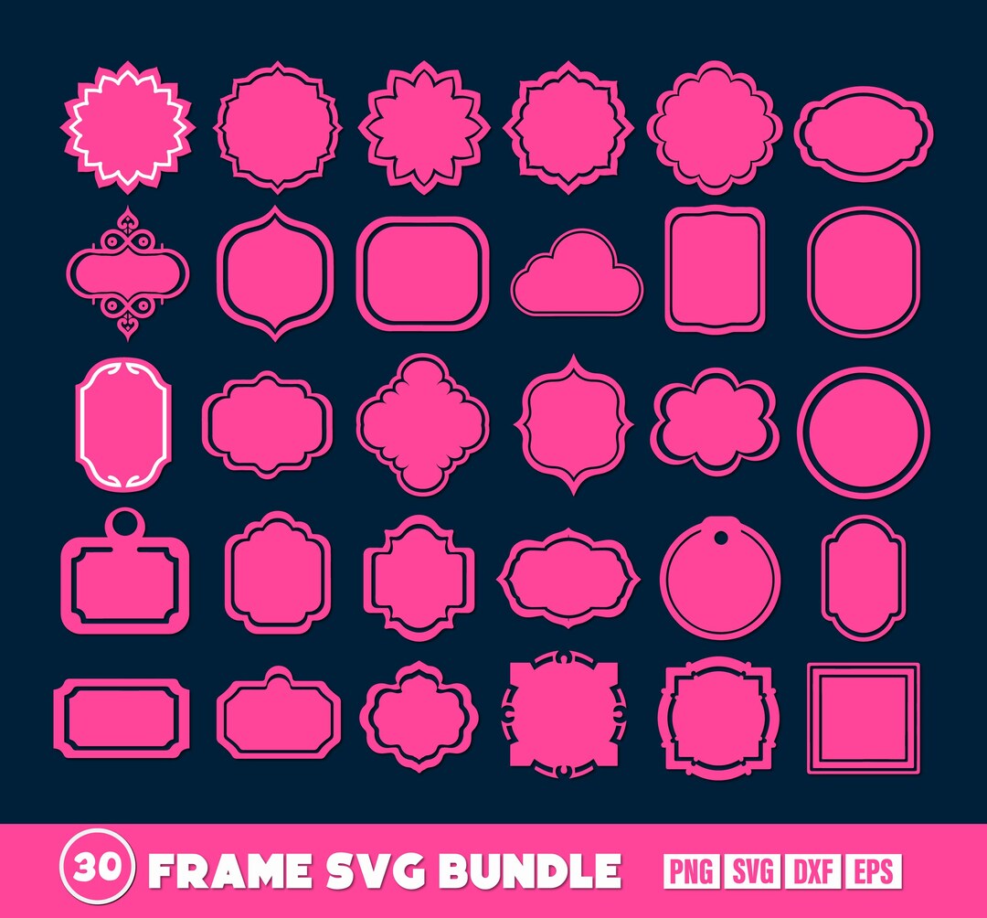 Frames Svg, Frames Bundle Svg, Frames Cricut, Tags Svg, Frames Cricut ...