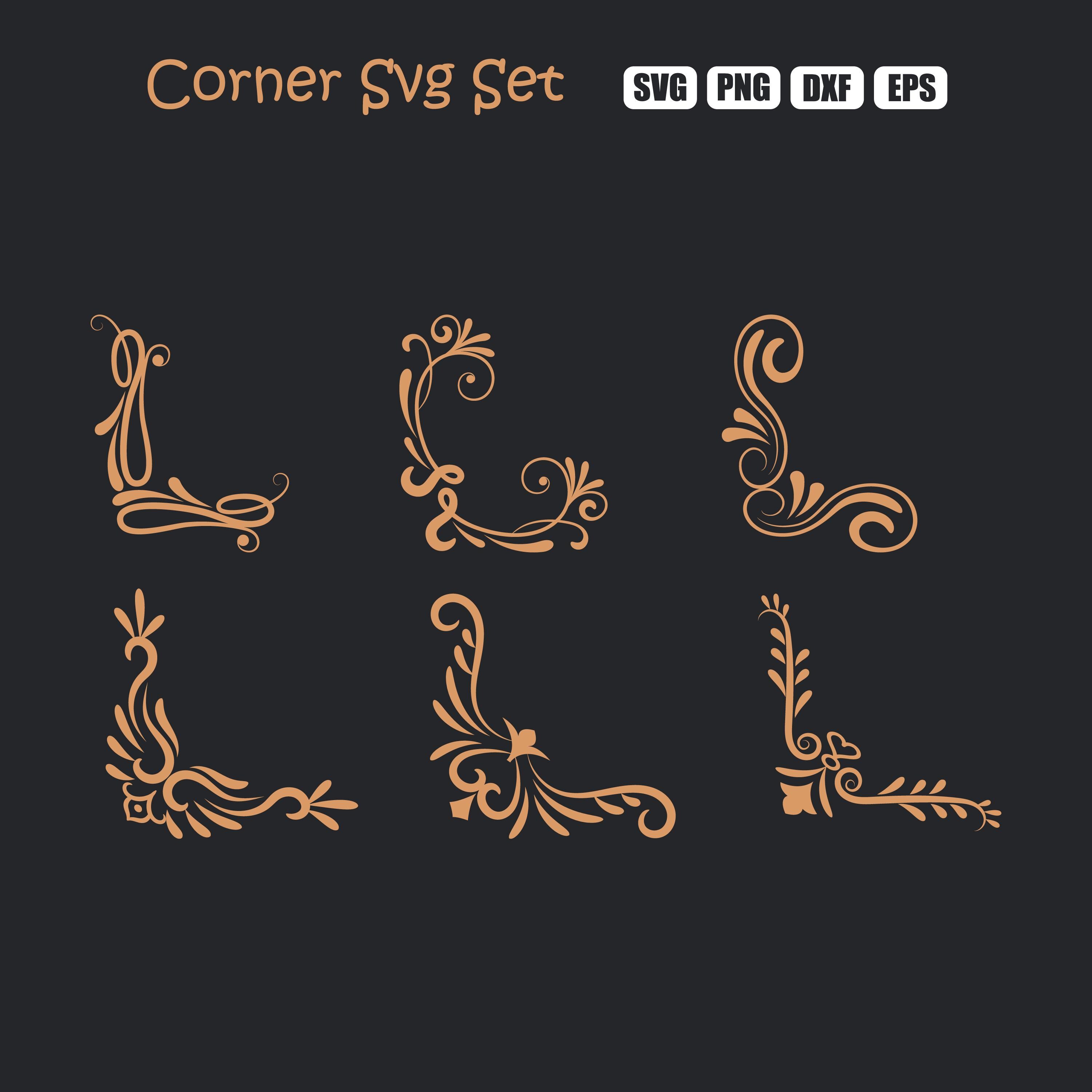 Corner SVG, Corner SVG Files, Corner PNG, Decorative Corners, Corner ...