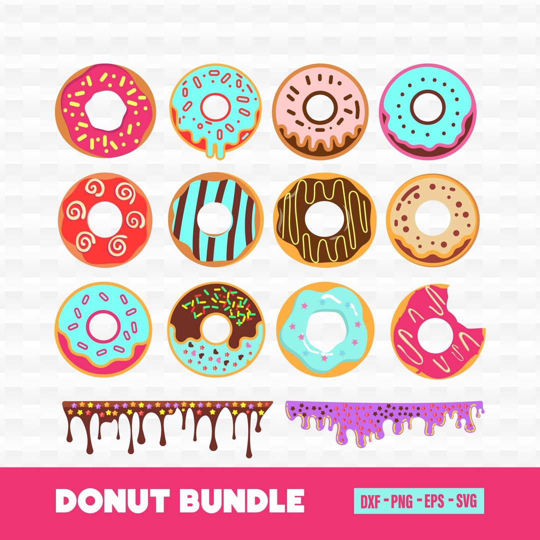 Donut Svg, Donut Png, Donut Clipart, Sprinkle Donut, Donut Bundle ...