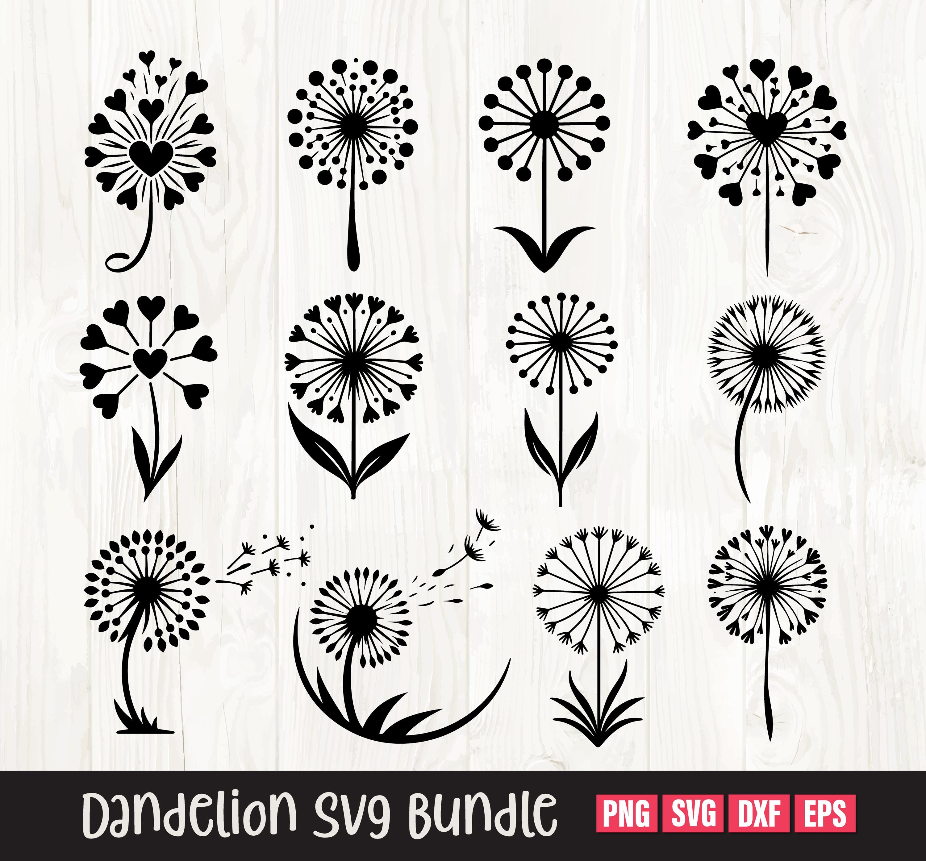 Dandelion Svg, Dandelion Png, Dandelion Clipart, Dandelions Blowing Svg ...