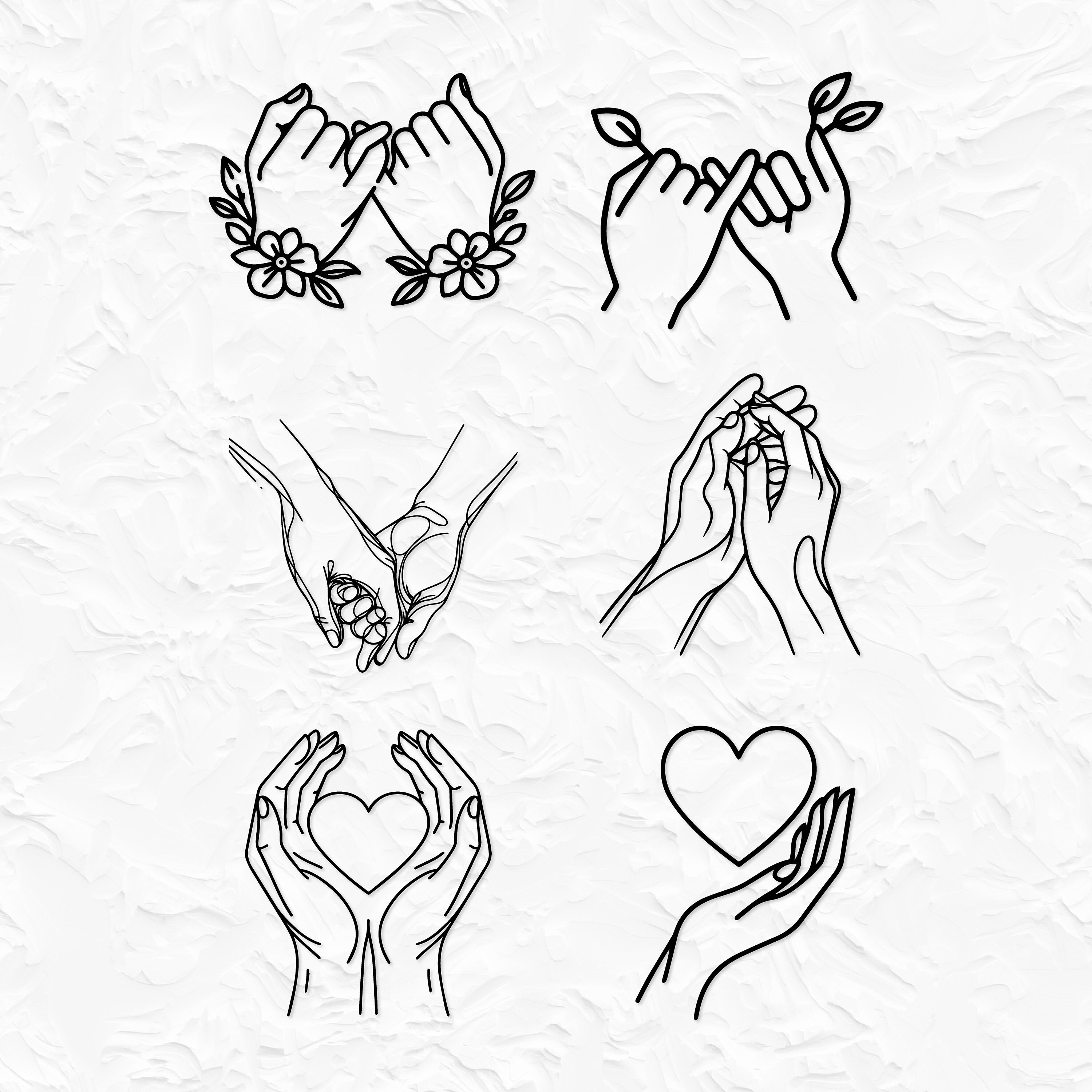 Holding Hands SVG Bundle, Love & Family Designs (digital Download) - Etsy