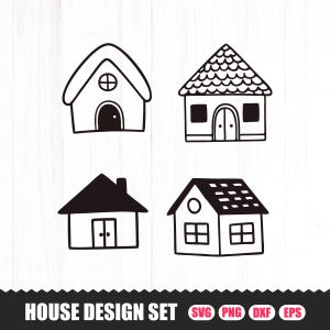 House SVG Bundle, Doodle Home Clipart (digital Download) - Etsy