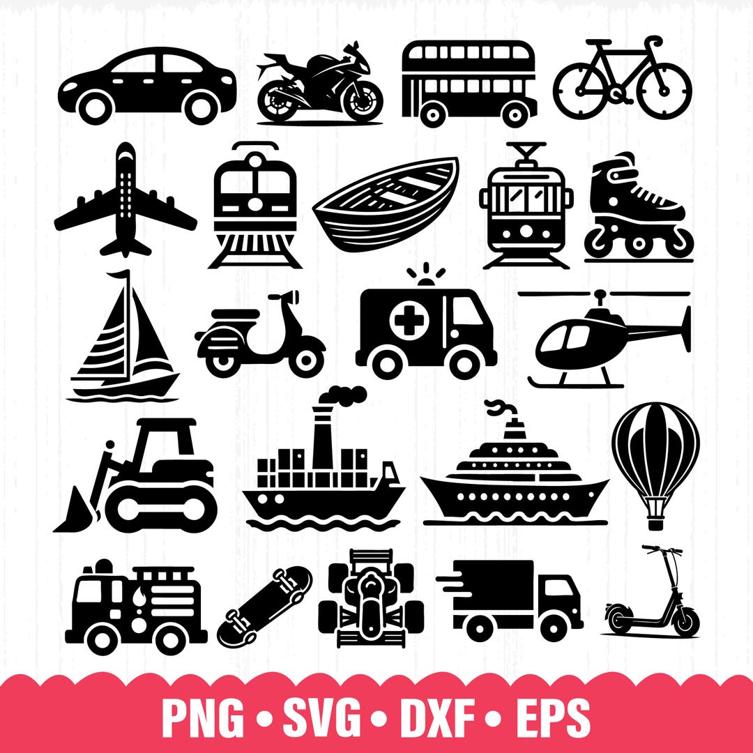 Transport Svg, Vehicles Svg Bundle, Transportation Svg, Vehicles Svg ...