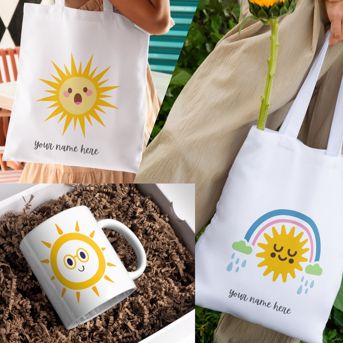 Cute Sun Clipart, Cute Sun Svg, Happy Cute Sun, Summer Smile Face, Sun ...